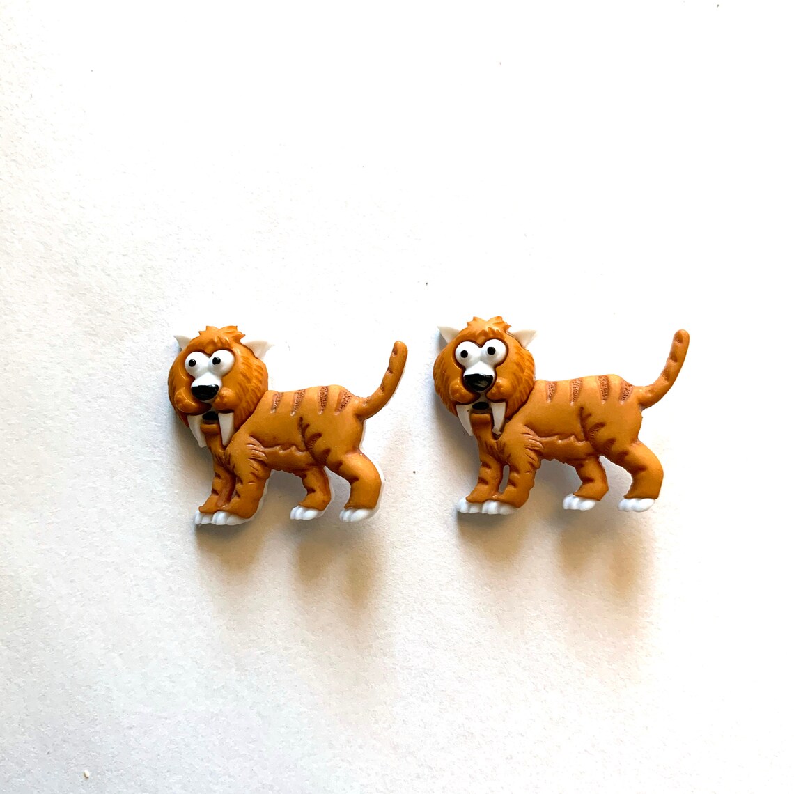 Stone Age Buttons Collection Set of 4 Shank Back Sabertooth | Etsy