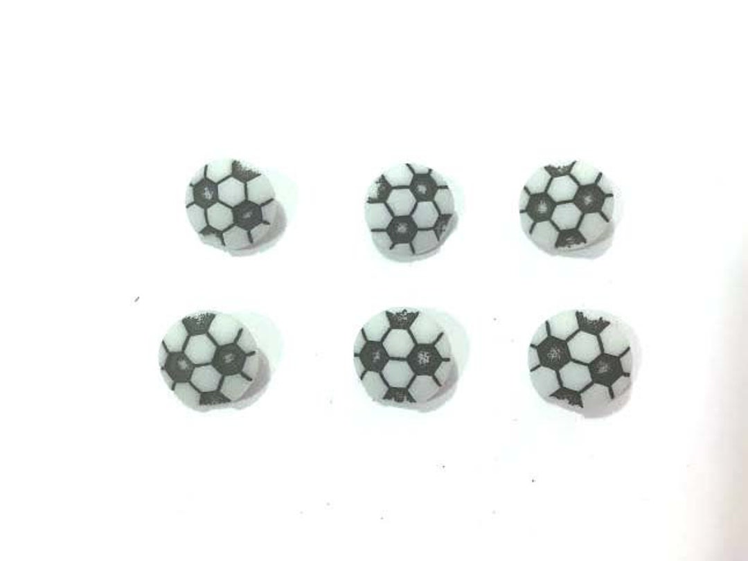 Soccer Balls Buttons 7/16 Shank Flat Back Choice Tiny Sports Equipment ...
