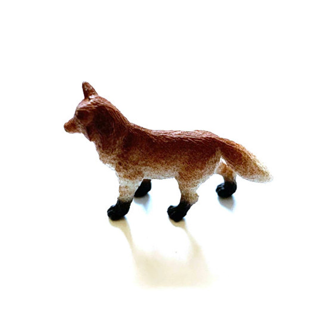 SALE Miniature Red Fox Foxes Fairy Garden Dollhouse Terrarium Figurines ...