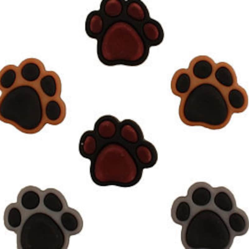 Gray Paw Buttons - Etsy