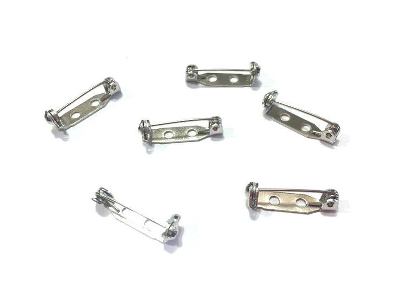 Pin Back Brass Nickel Color Choices Set of 6 Jewelry Findings | Etsy