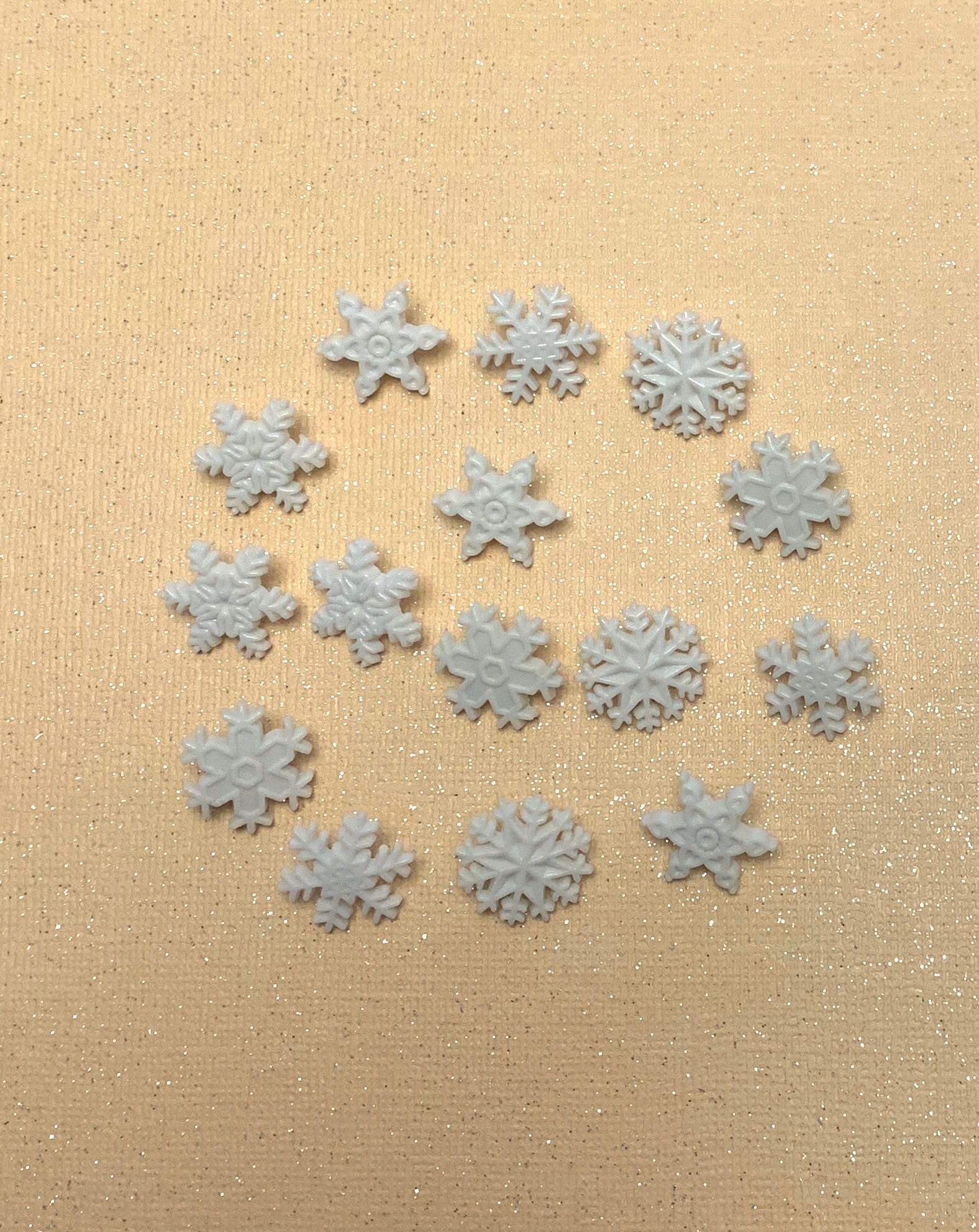 Snowflakes Buttons Collection Snow 3/4 Set of 15 Shank | Etsy
