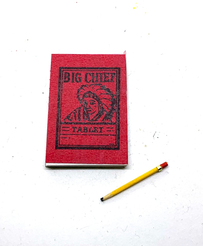 Miniature Notepad & Pencil Collection Dollhouse Office Home Decor ...