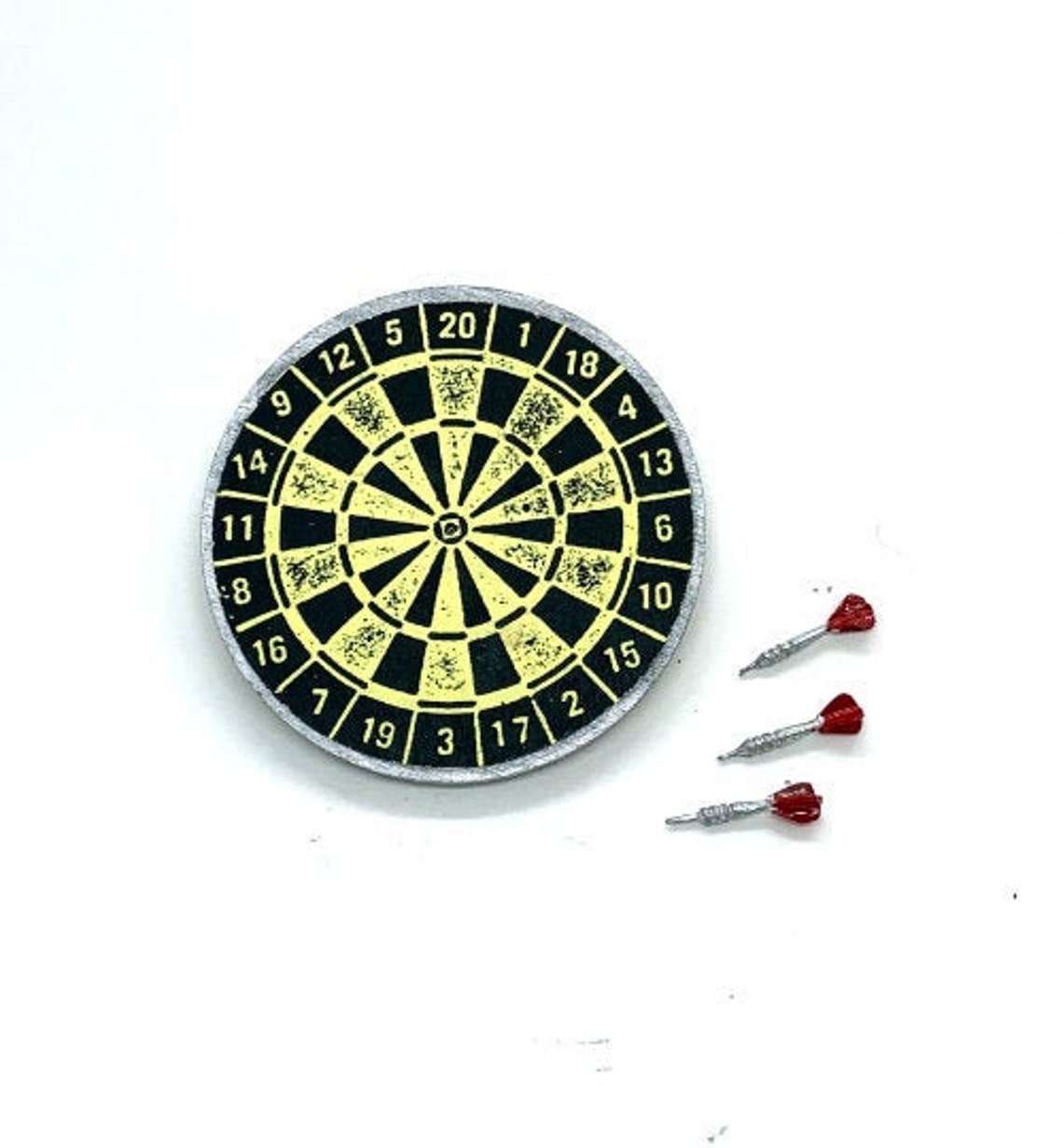 Miniature Dart Board & Darts Collection Dollhouse Game Home | Etsy