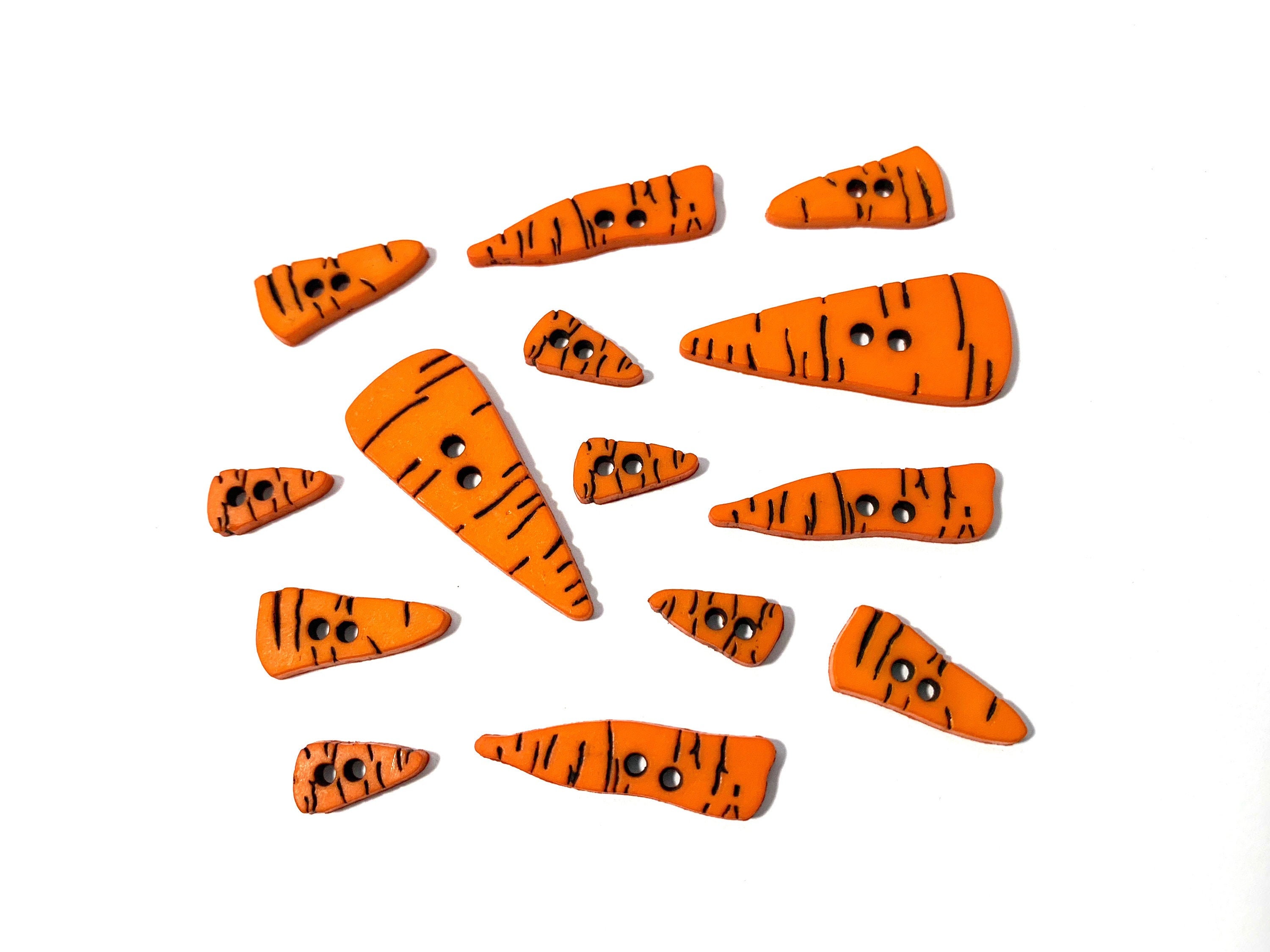 Carrots Buttons Collection Vegetables Snowman Noses Set of 14 - Etsy