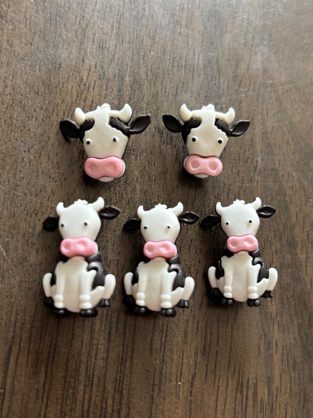 NEW Cow Buttons Collection Moove It Set of 5 Shank Flat Back Choice ...
