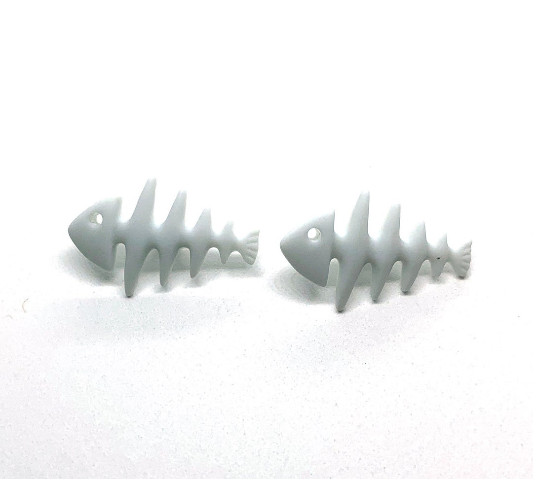 White Fish Bones Buttons Galore Shank Flat Back Choice - 1166 N - Etsy