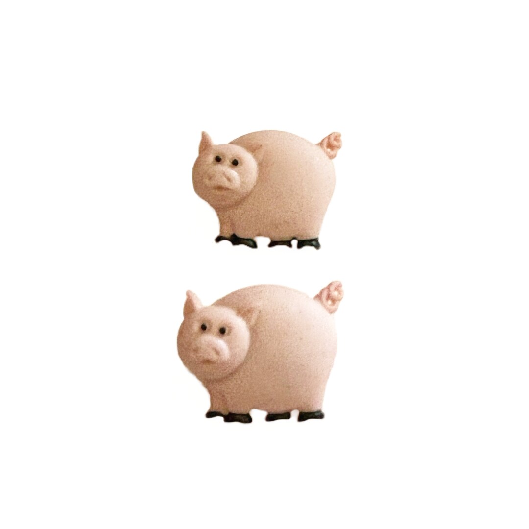 Pig Buttons Shank Flat Back Choice Jesse Dress It up Funny Farm - 1200 ...