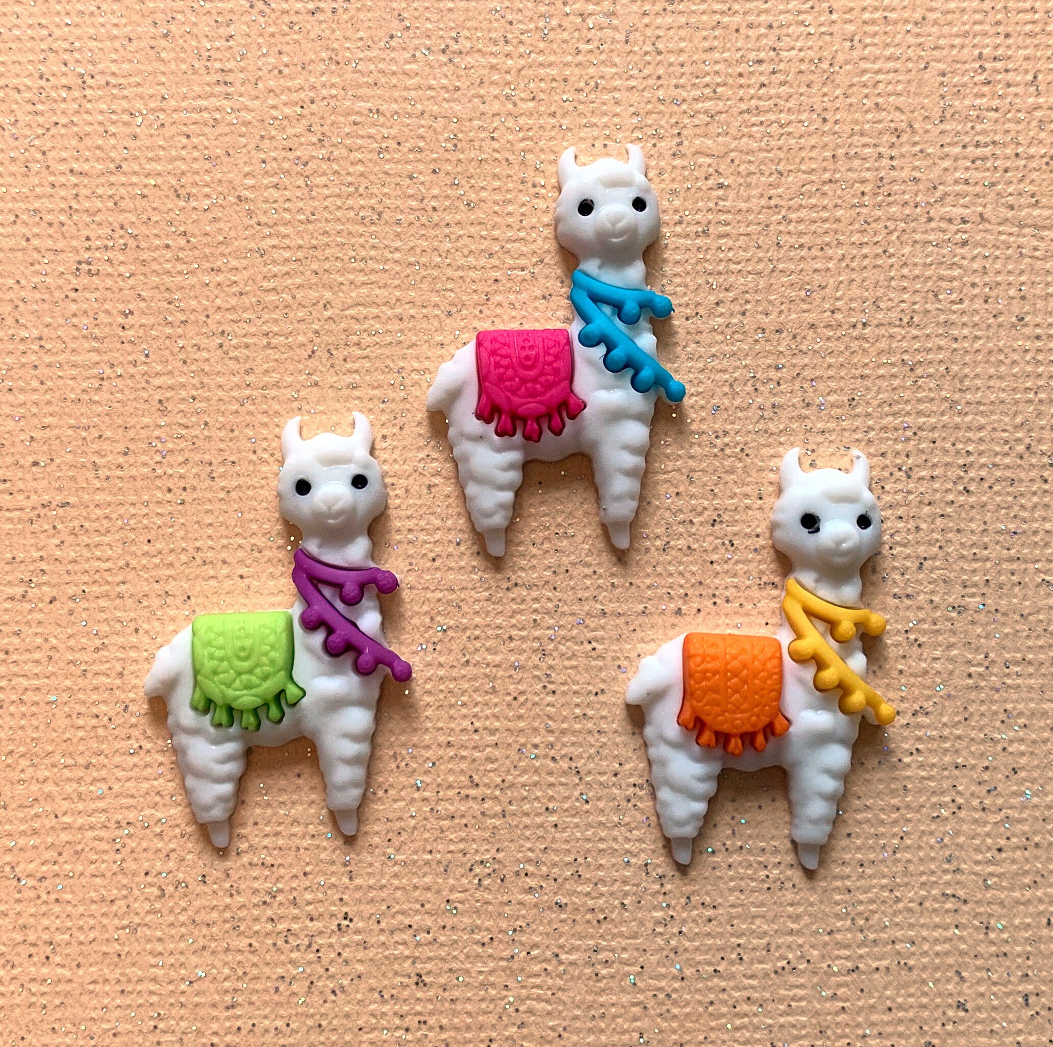 Llama Buttons Collection Who's Your Llama Set of 3 Shank | Etsy