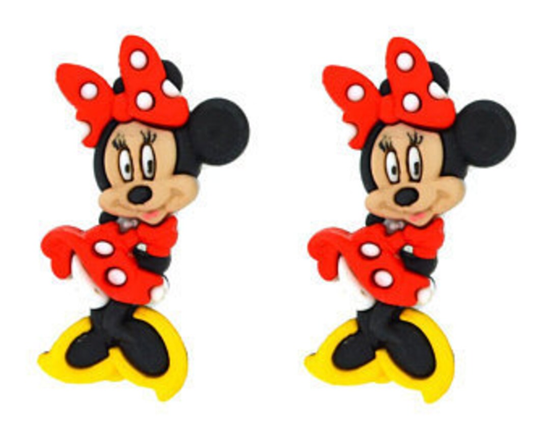 Disney Minnie Mouse Buttons Set of 2 Shank Flat Back Choice Licensed ...