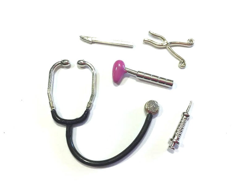 Miniature Doctor Set of 5 Dollhouse Medical Miniatures - Etsy