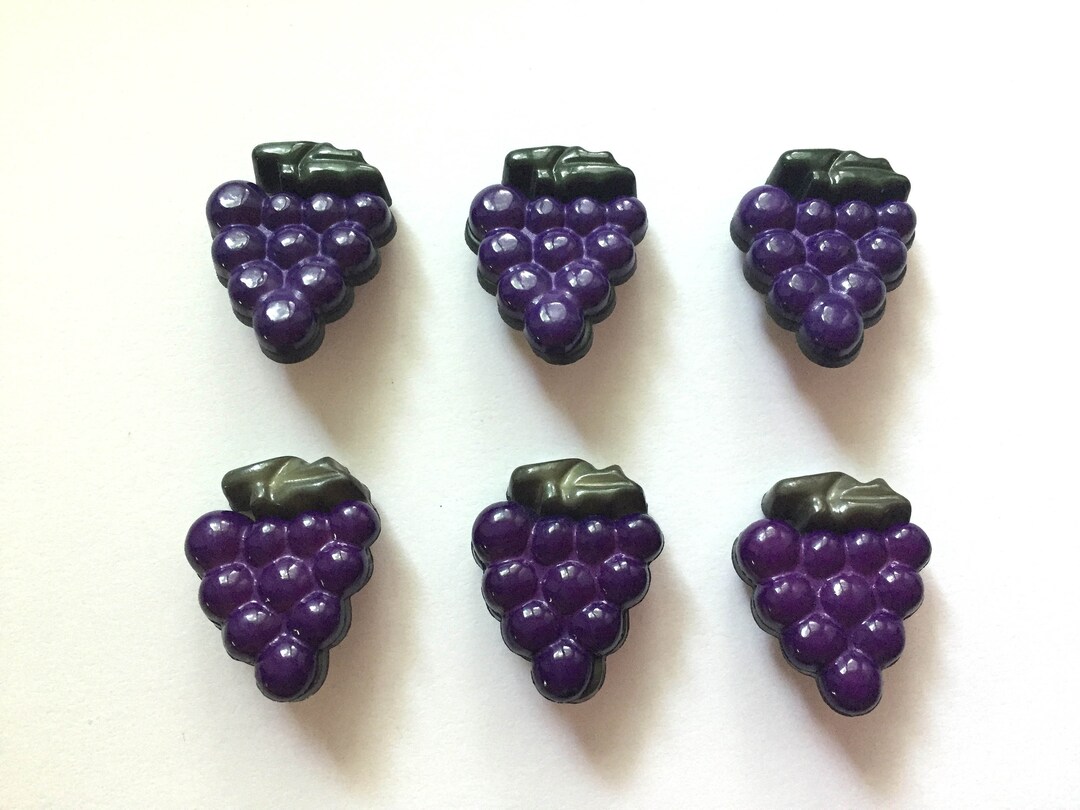 Grape Buttons Galore Fruit Salad Shank Back Dark PURPLE GLOSS 188 A - Etsy