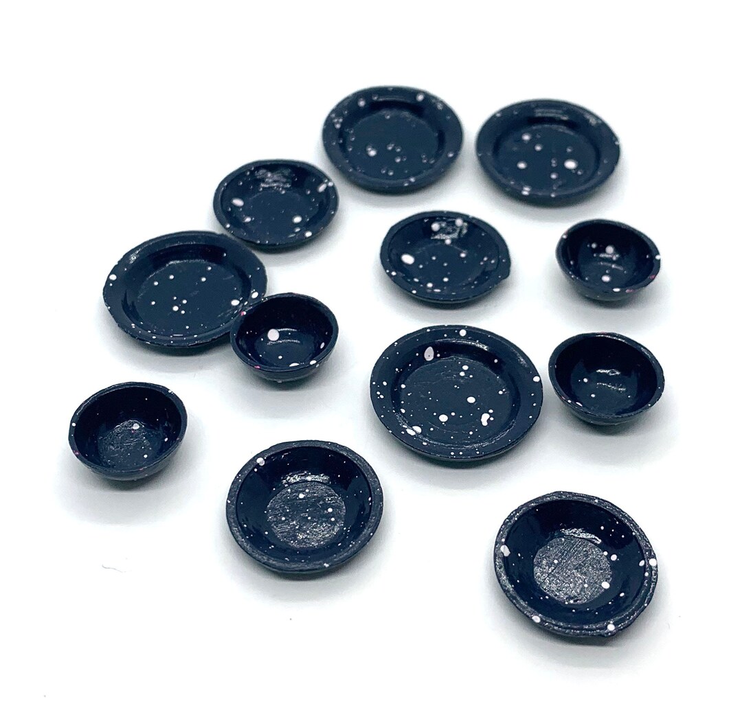 Miniature Dishes Collection Set of 12 Color Choice Dollhouse - Etsy