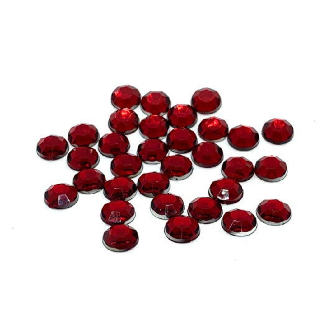 SALE 7MM Christmas Red Round Rhinestones Embellishments Set of - Etsy