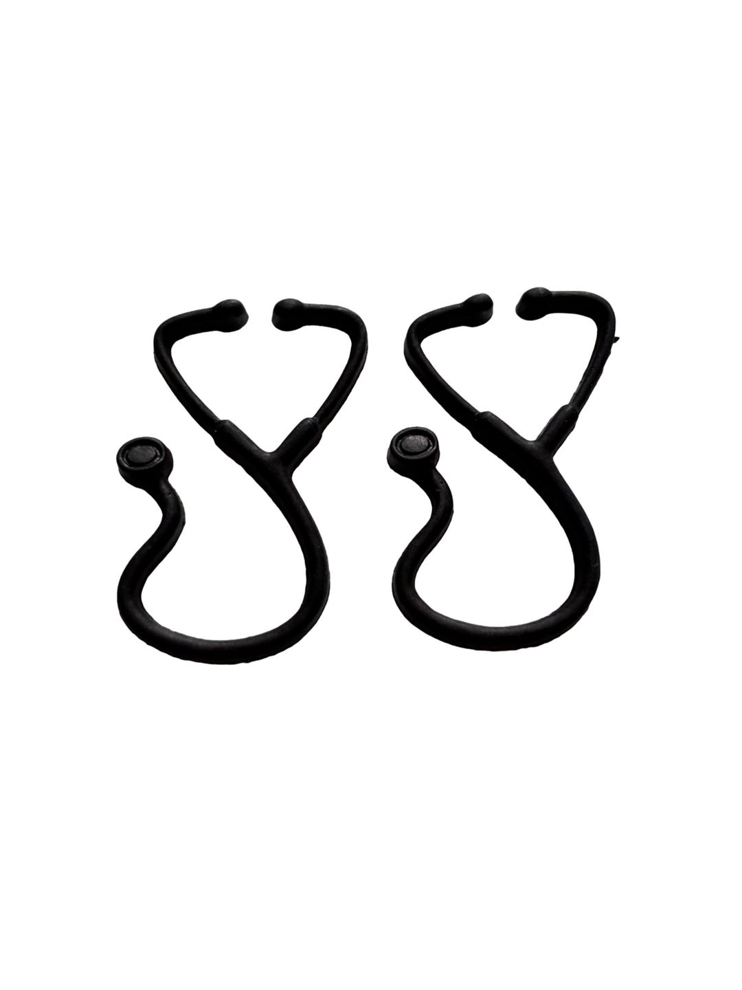 Stethoscope Medical Embellishments Black Flat Back Nurse Doctor Craft ...