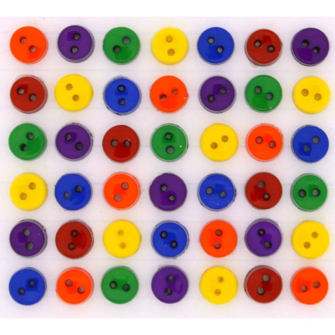 6MM Mini Round Buttons Collection PRIMARY 1/4 Sold by - Etsy