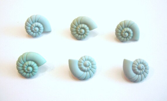 Nautilus Turquoise Sea Shell Buttons Snail Ocean View Shank | Etsy