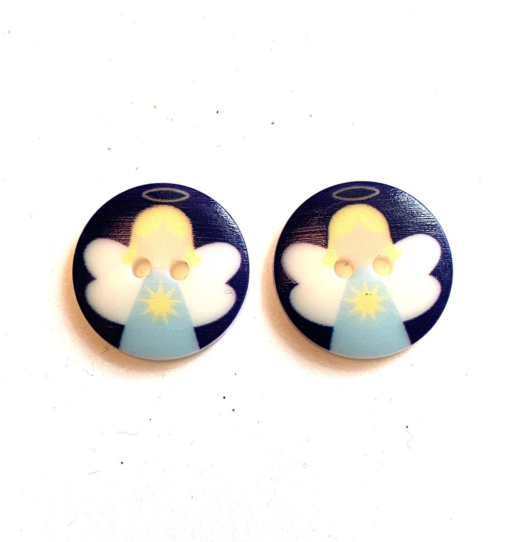 Easter Angel Buttons Round Two Hole Sew Thru Flat Back - 849 - Etsy