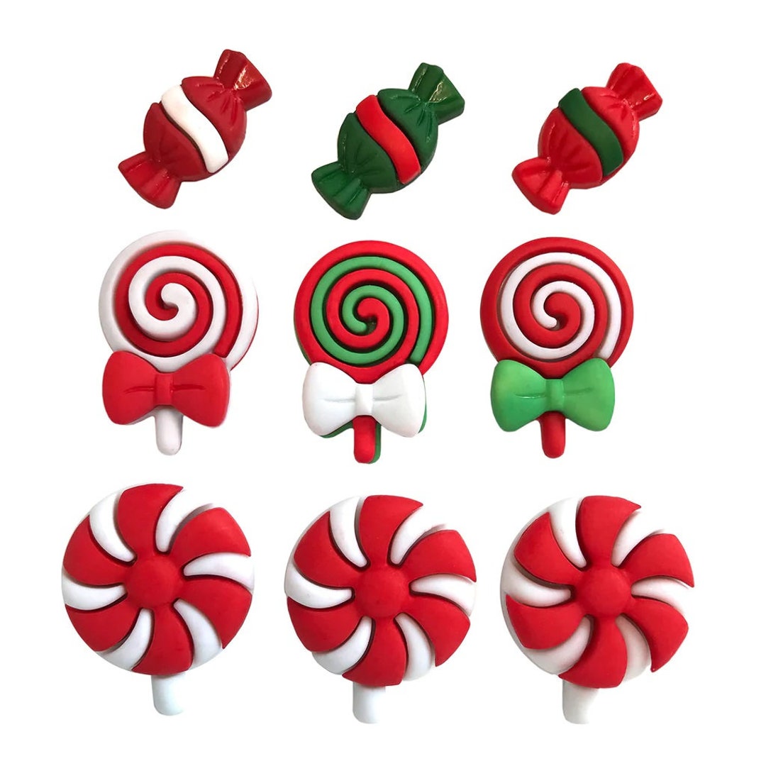 Candy Button Galore Collection Shank Back Suckers Lollipops (colors ...