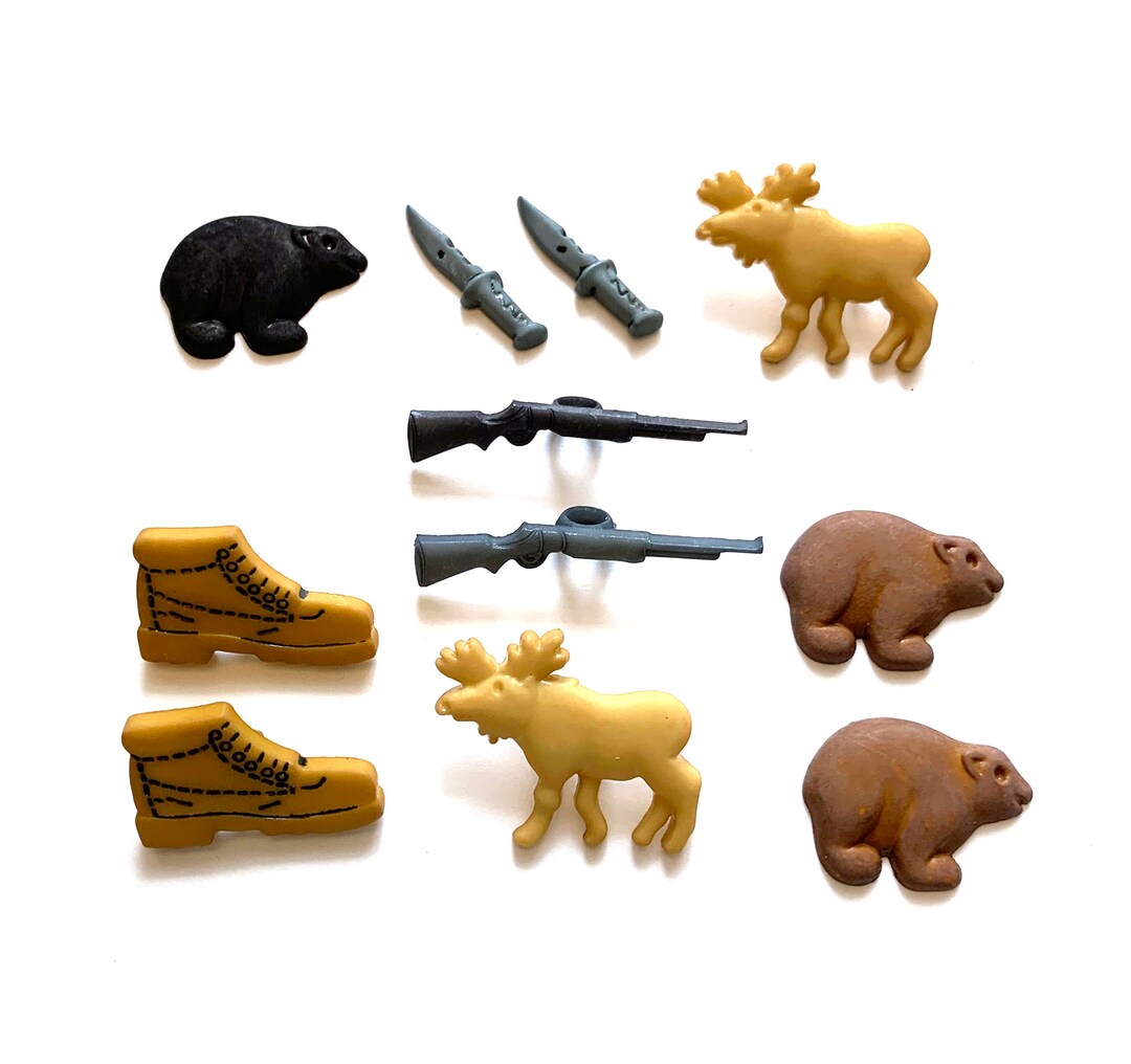 Hunting Buttons Galore Collection of Shank Backs & Flat Backs 1340 - Etsy
