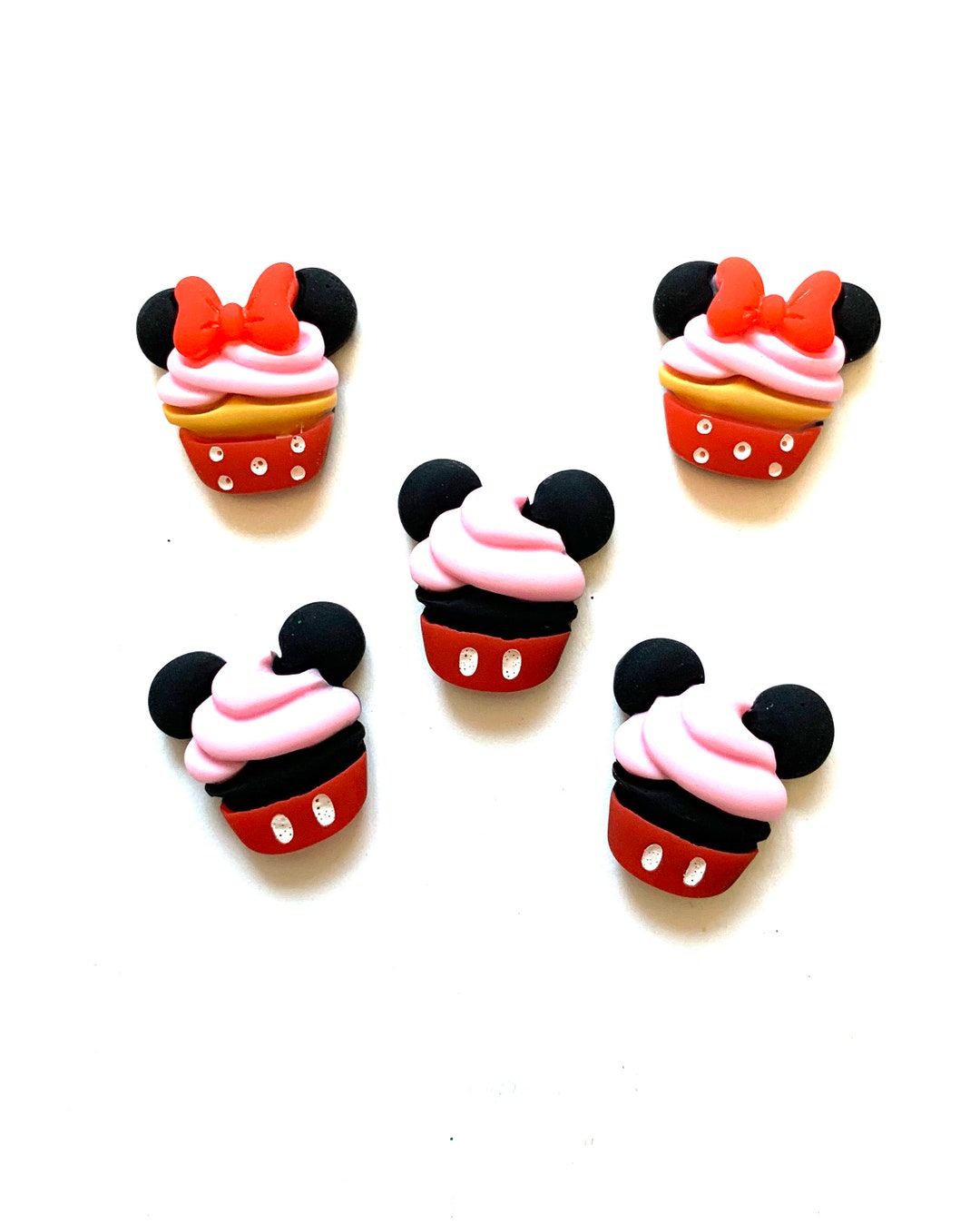 Birthday Cupcakes Embellishments Mouse Ears Main Street Treats Set of 5 ...