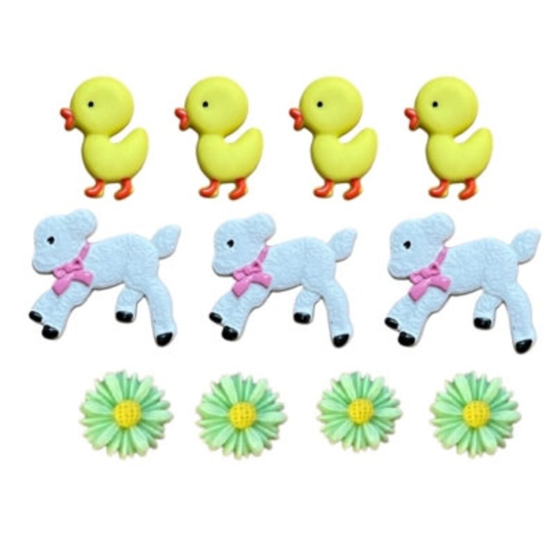 Animals Buttons Collection Set of 11 Shank Back & Flat Back Flower ...