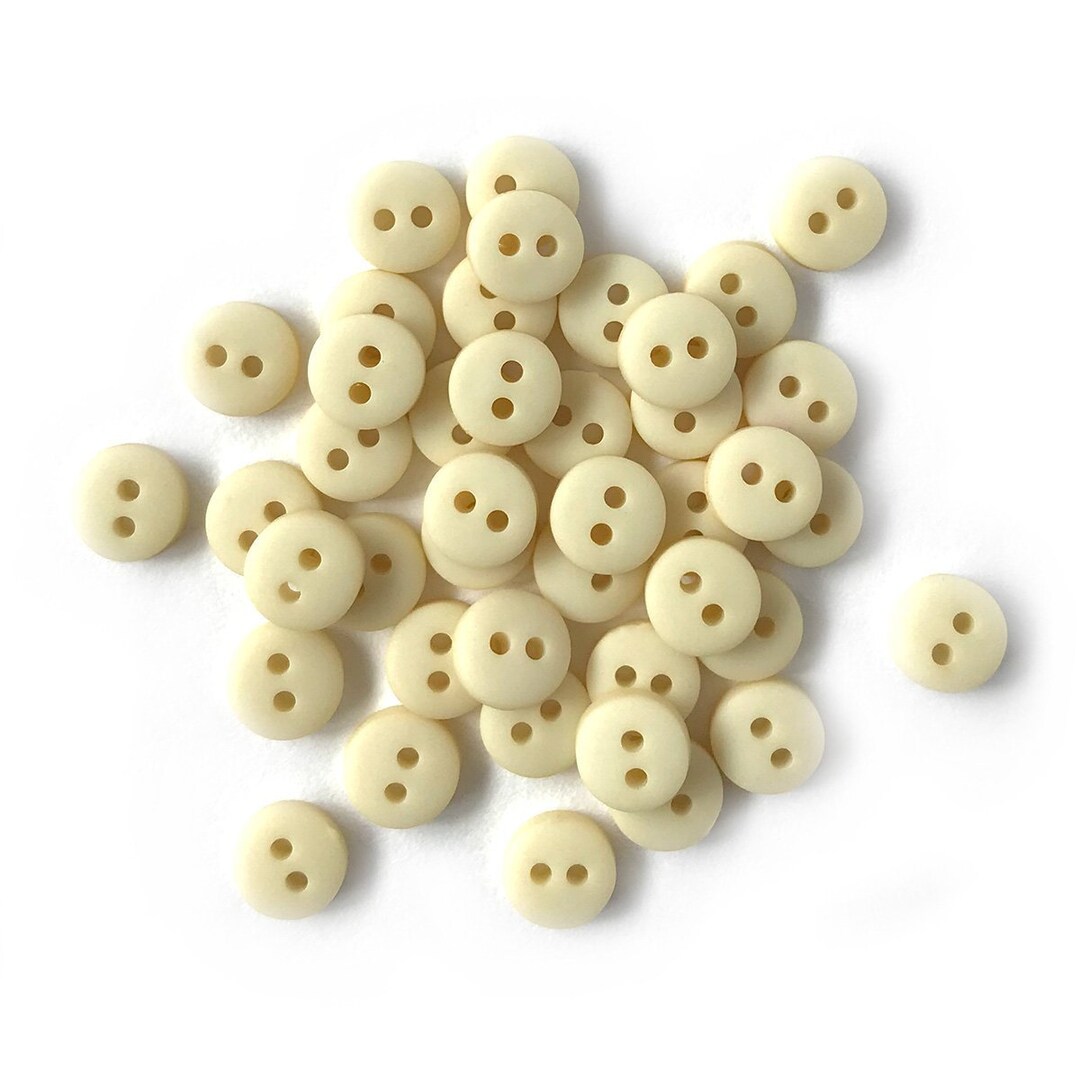 6MM Mini LINEN Buttons Galore 1/4" Sold by Weight Matte Finish Dome Top ...