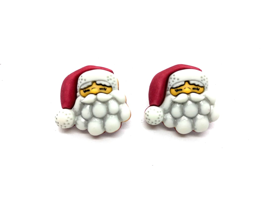 Santa Buttons Galore Christmas Santa Claus Face Shank Back - Etsy New ...