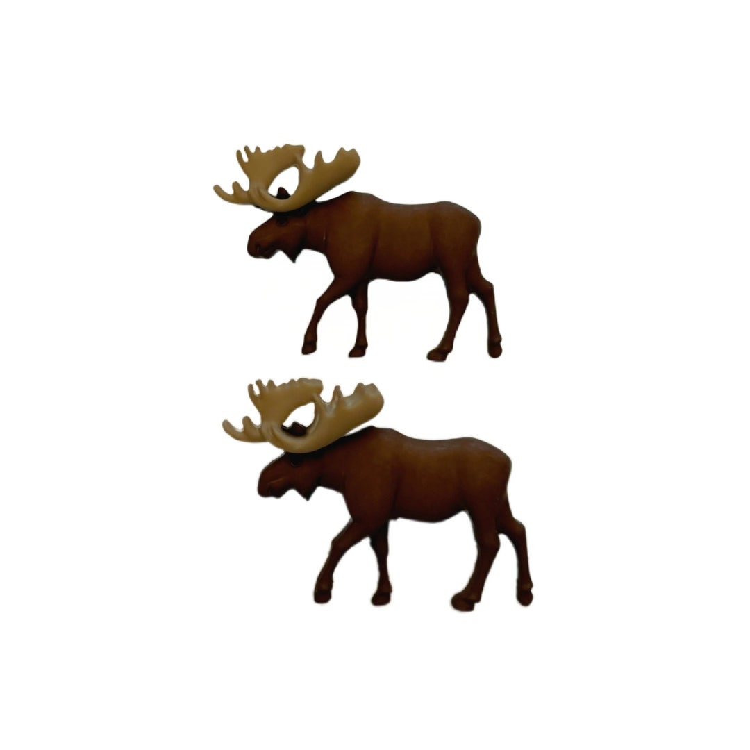 Moose Buttons Forest Animals Shank Flat Back Choice by Shelly - 764 - Etsy