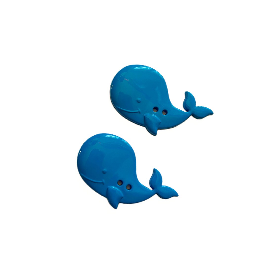 Whale Buttons Two Hole Sew Thru Flat Backs Color Choice - 1110 - Etsy