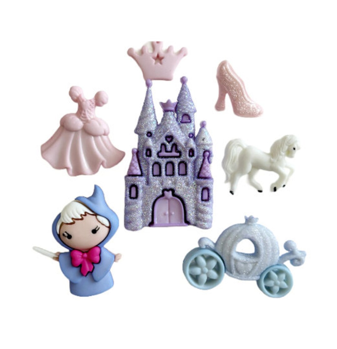NEW Princess Buttons Collection Happily Ever After Set of 7 Shank ...