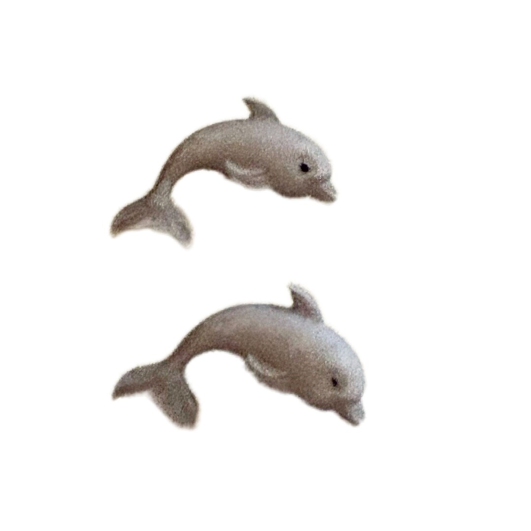 Dolphins Buttons Galore Shank Flat Back Choice 3D Fun in the Sun Gray ...