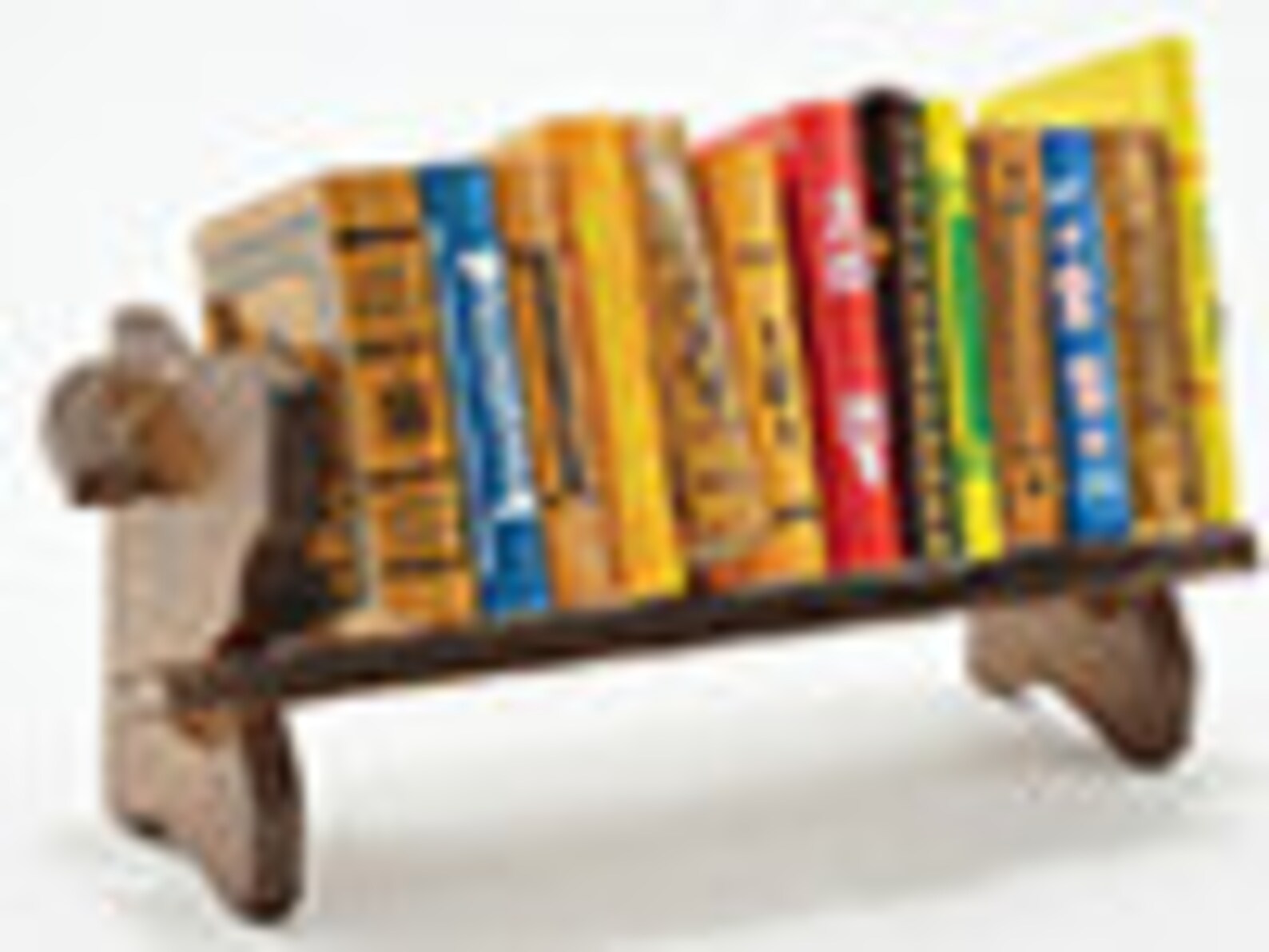 Miniature Bookshelf Collection Removable Wooden Books Set of - Etsy