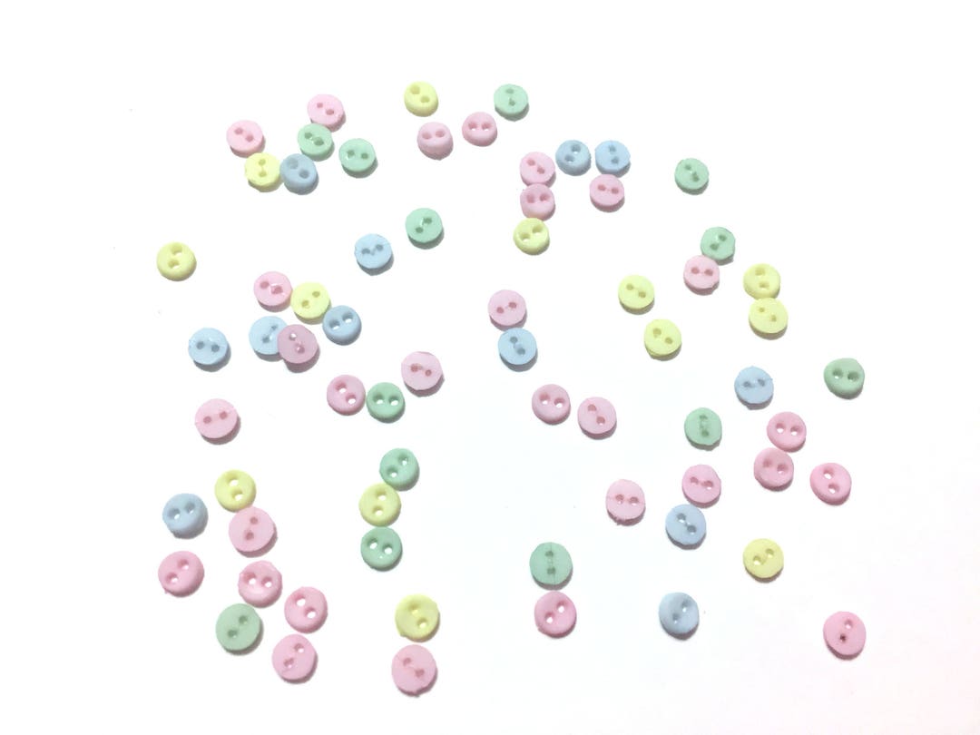 4MM Micro Mini Rounds Buttons Collection INNOCENCE PASTELS 1/8" Sold by ...