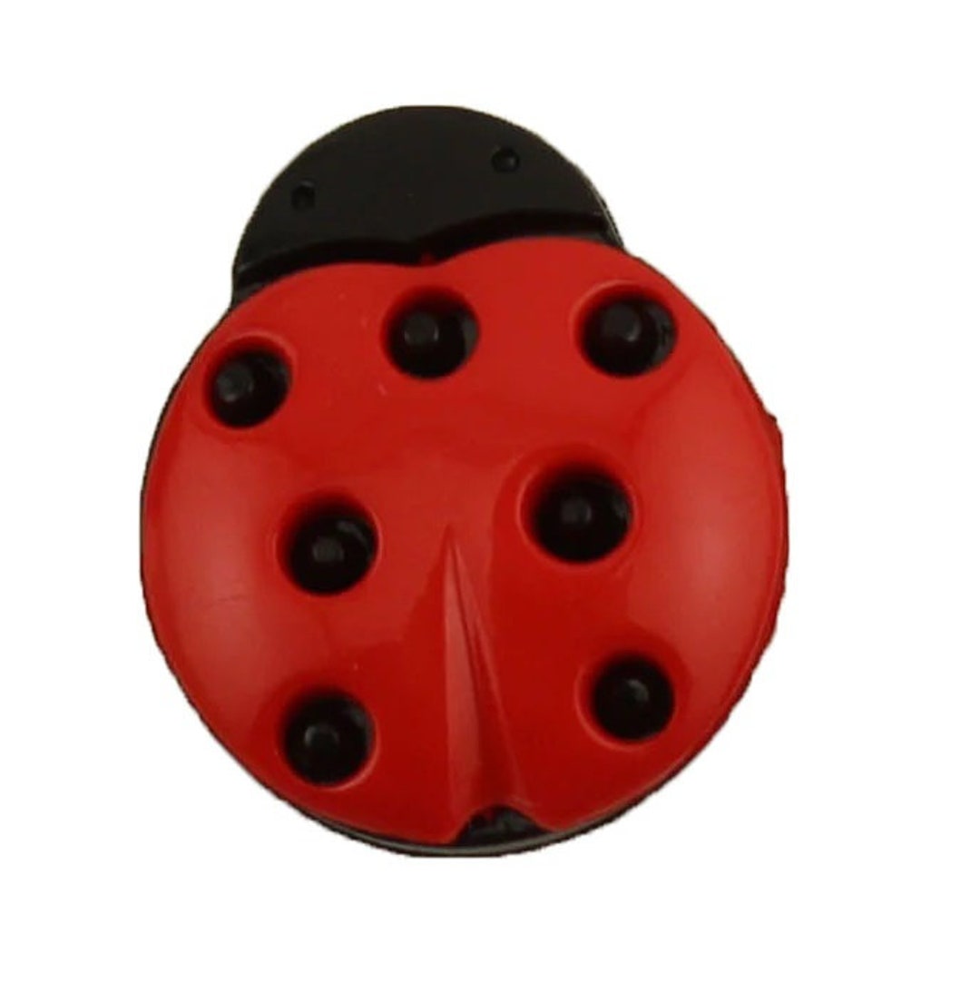 SALE Mini Ladybug Buttons Galore Lady Bug Shank Back Size Choice GLOSS ...