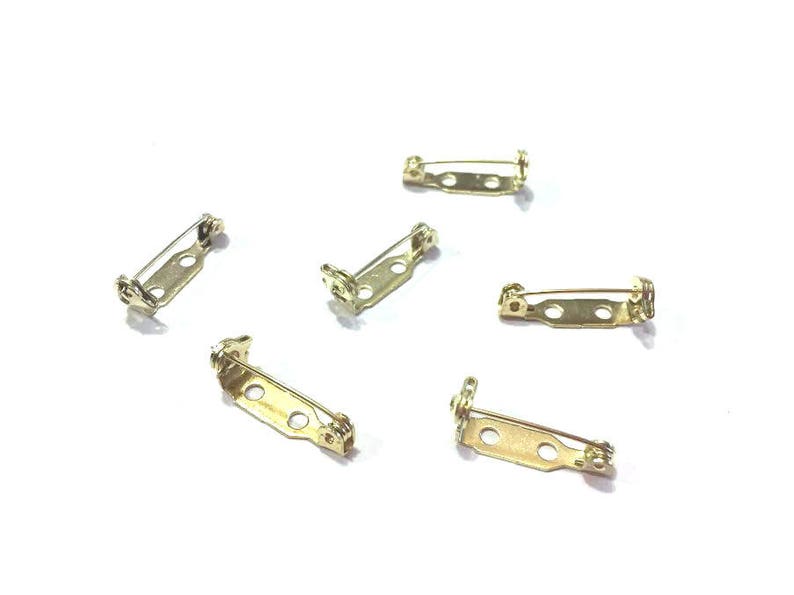 Pin Back Brass Nickel Color Choices Set of 6 Jewelry Findings - Etsy