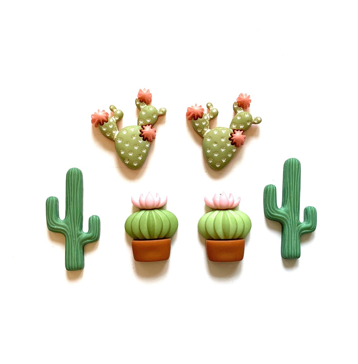 Cactus Buttons Collection in the Desert Set of 6 Shank Back - Etsy