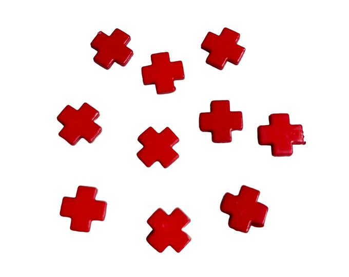 Mini Cross Embellishments Collection Crosses Set of 10 Flat Back Craft ...