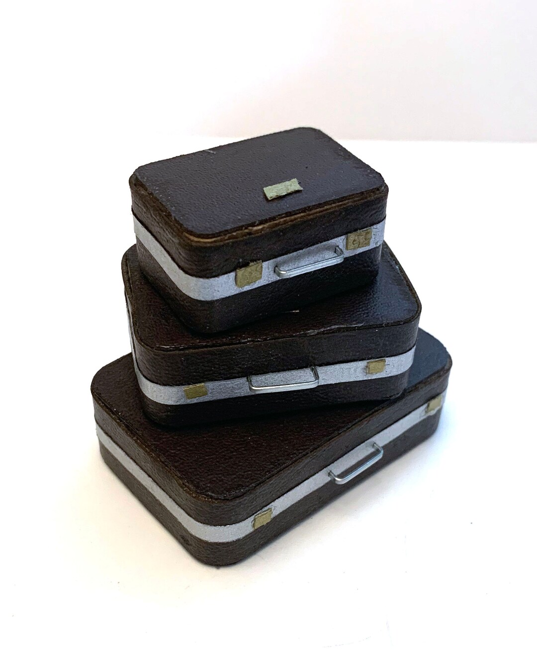 Miniature Suitcase Collection Set of 3 Hard Shell Opens - Etsy