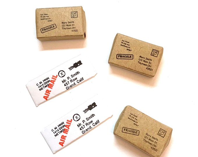 Miniature Packages Parcels & Letters Collection Set of 5 Dollhouse ...