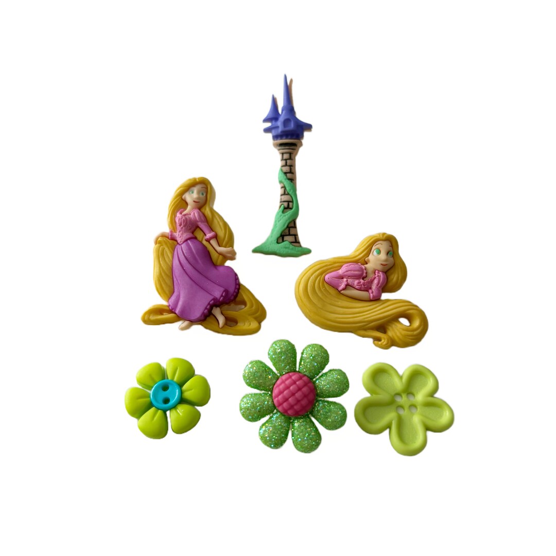NEW Disney Rapunzel Button Collection Set of 6 Tangled Shank Back ...