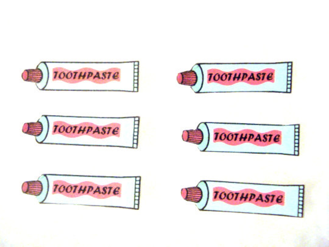 Miniature Dental Toothpaste Embellishments Handmade Paper Flat Back ...