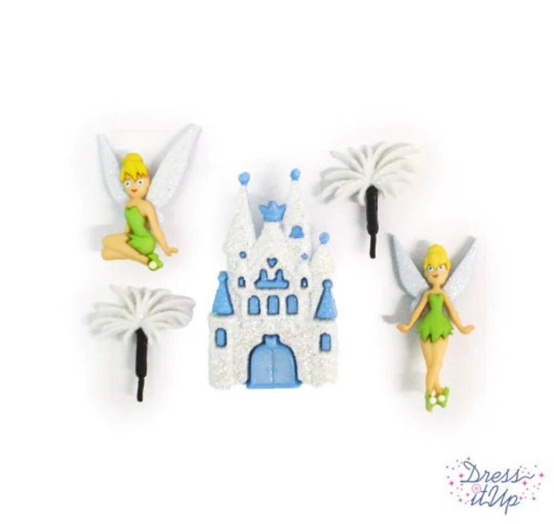 NEW Disney Tinkerbell Collection Shank Back Buttons & Flat Backs Set of ...