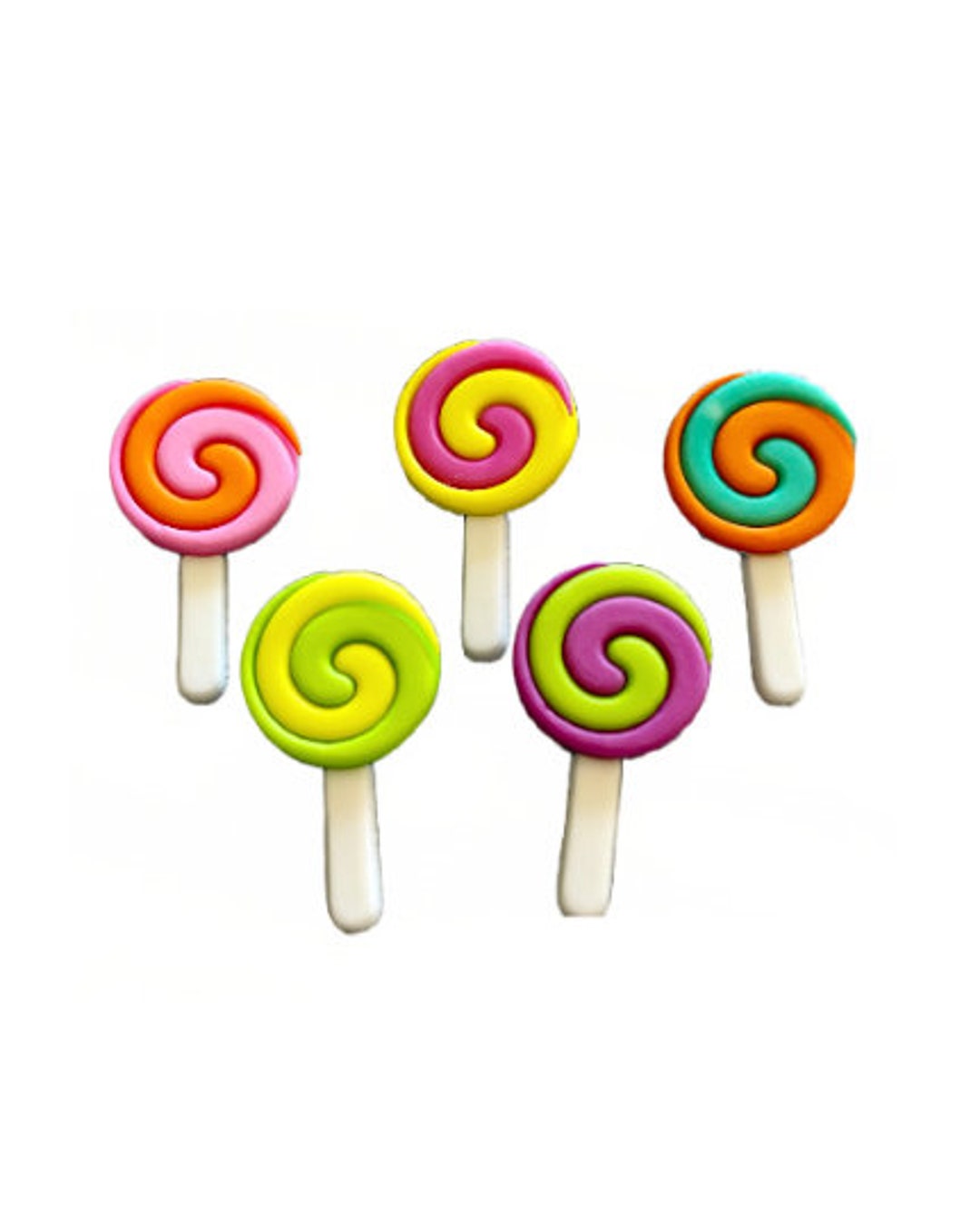 Candy Buttons Collection Twisted Pops Set of 5 Shank Back Jesse James ...