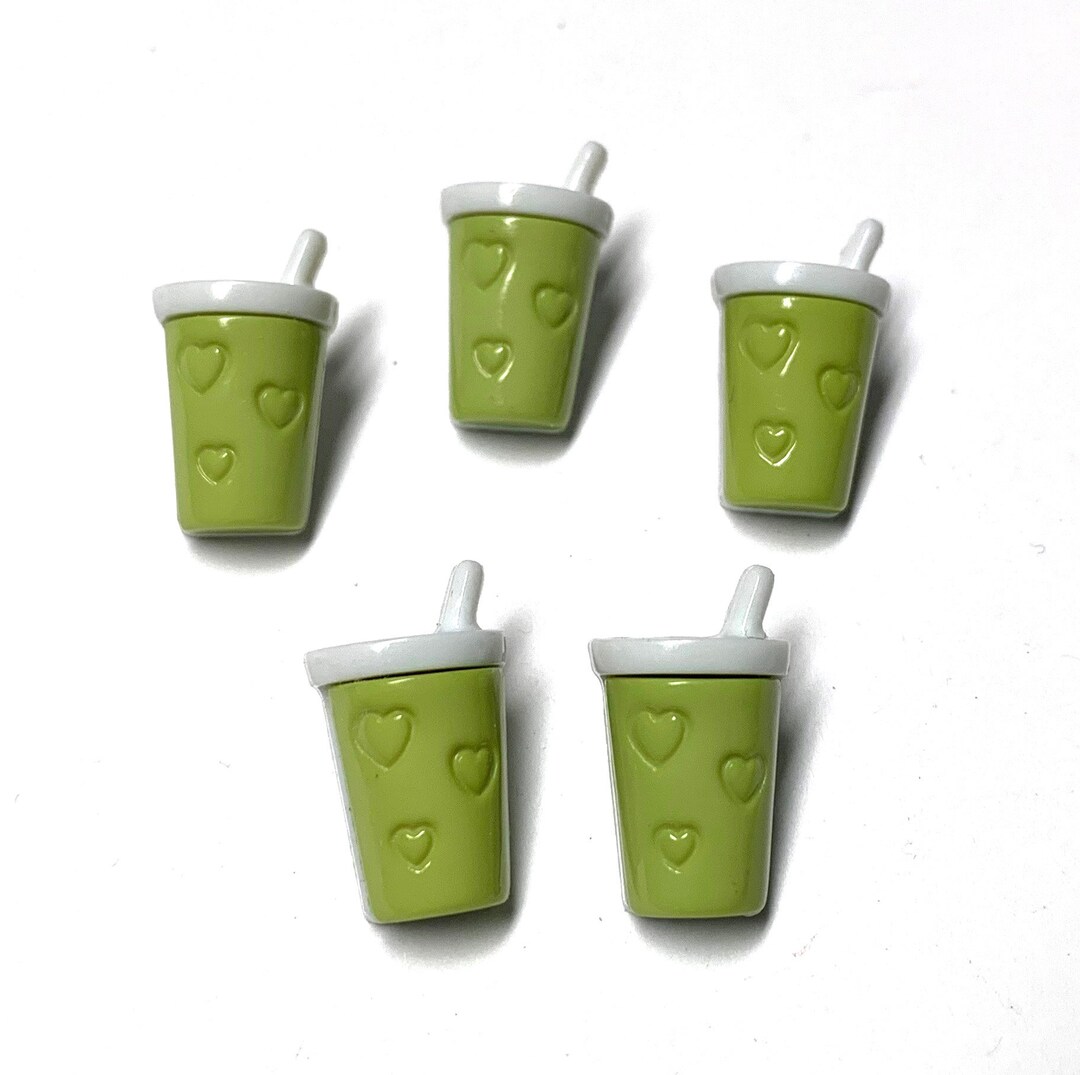 Cold Drink Cup Buttons Galore Limeade Shank Back 1173 B - Etsy
