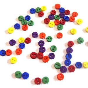 4MM Micro Mini Round PRIMARY Buttons Collection 1/8" Sold by Weight ...