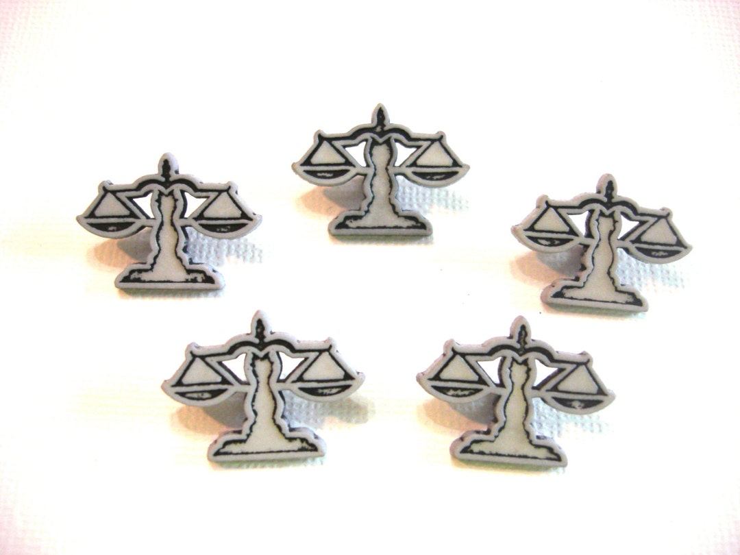 Lawyer Buttons Galore Scales of Justice Legal Shank Flat Back - Etsy
