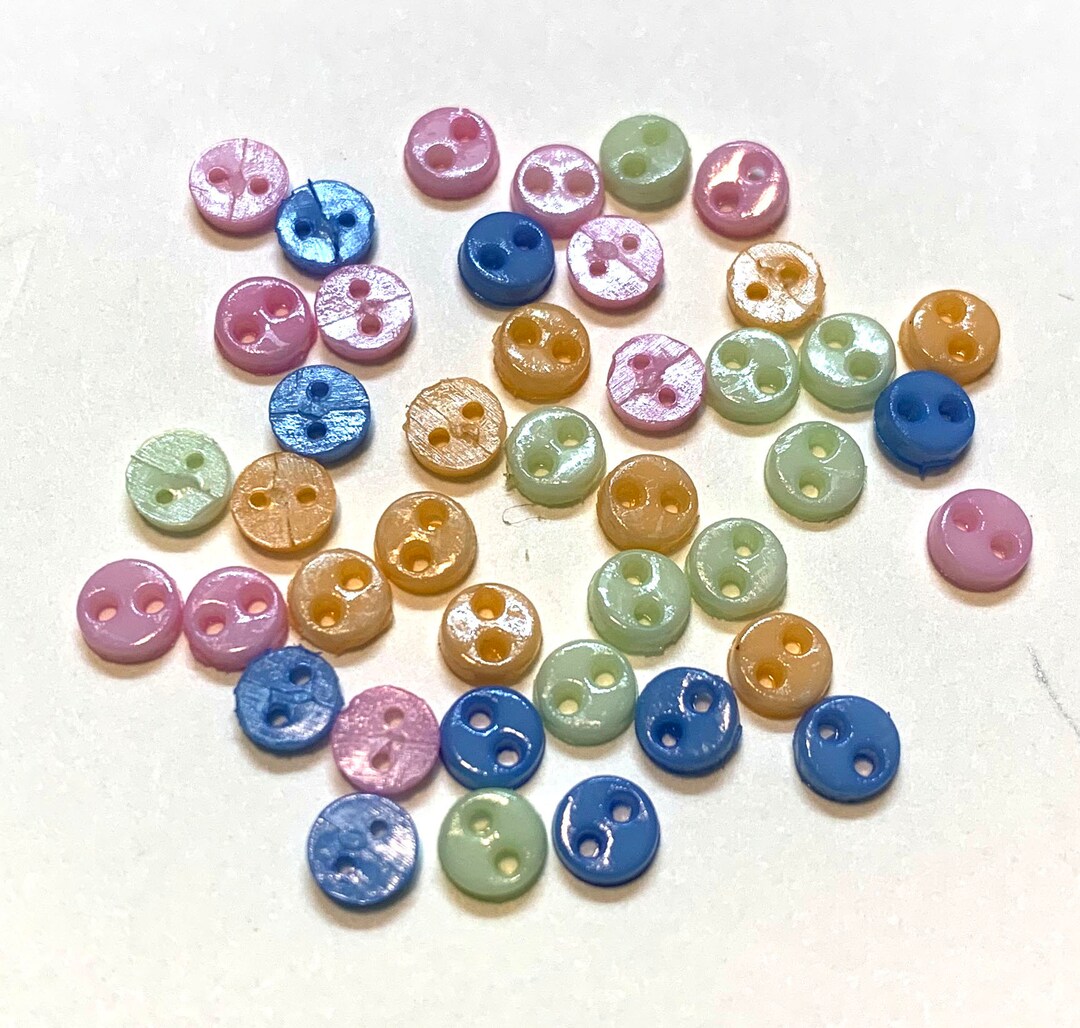 4MM Micro Mini PASTELS Round Buttons Galore Collection - Etsy