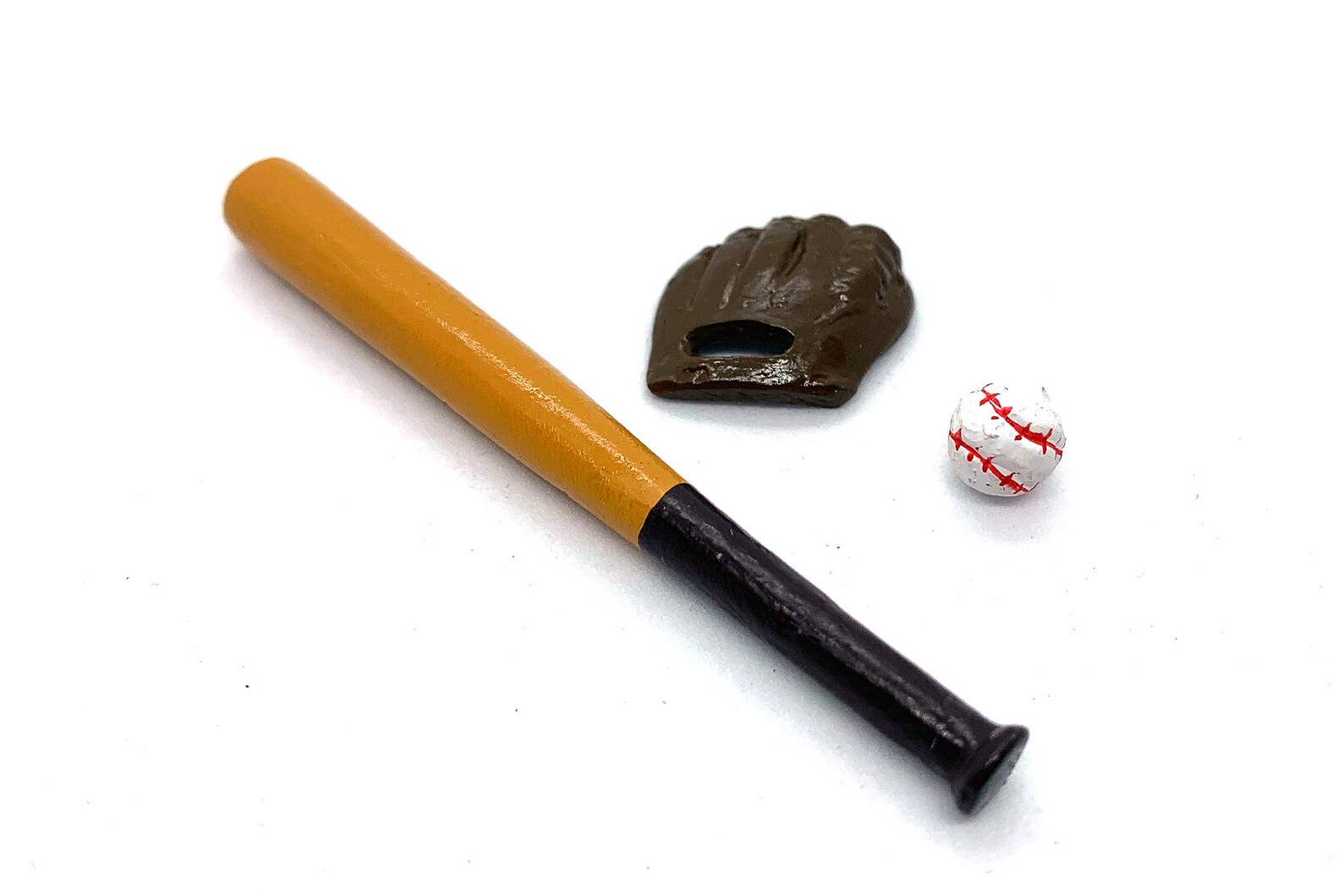 Miniature Baseball Collection Bat Mitt Glove Ball Set of 3 | Etsy