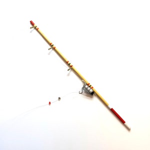 Miniature Fishing Pole Rod Dollhouse Sports Home Decor - Etsy